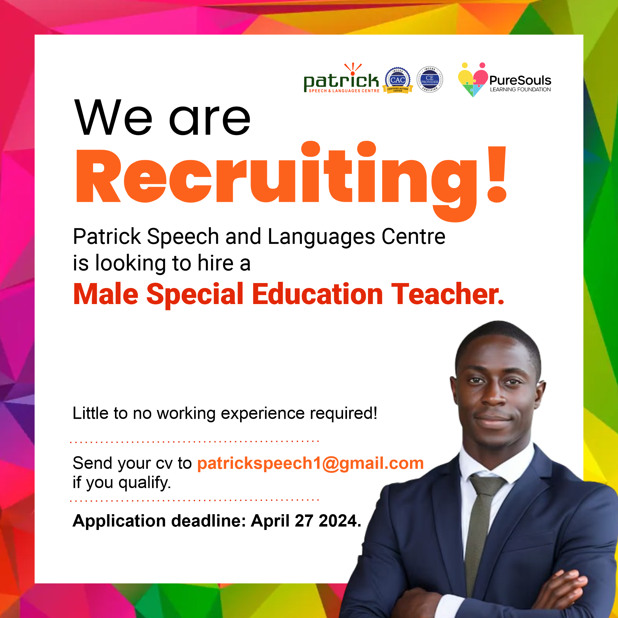 We are Recruiting – Patrick Speech and Languages Centre
